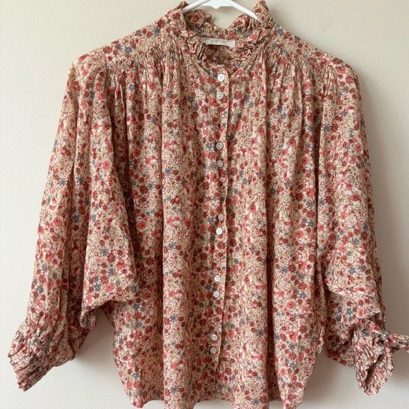 Doen | Tops | Doen Rose Top In Pink Valley Floral Print S | Poshmark